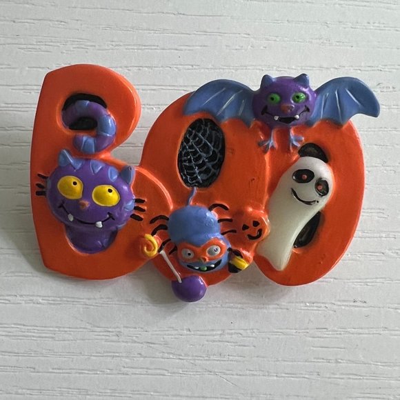 Vintage | Other | Vintage Boo Halloween Pin Brooch | Poshmark